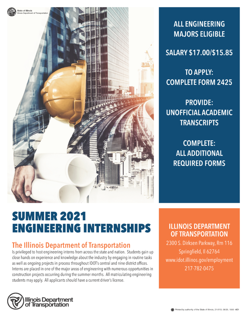 135 Engineering Internships at Illinois Department of Transportation ...